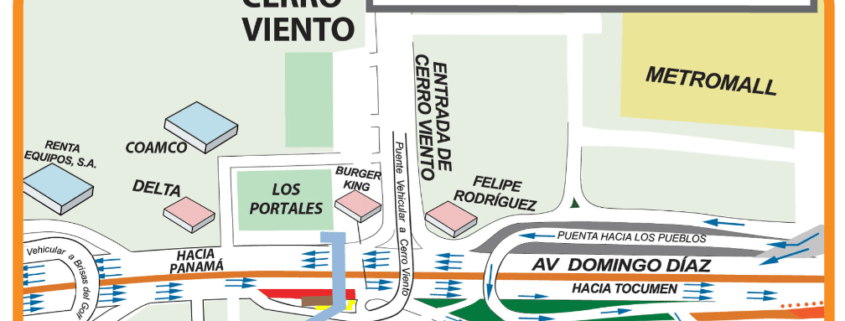 Trabajos de ampliación vial en entrada de Cerro Viento - El Metro de Panamá